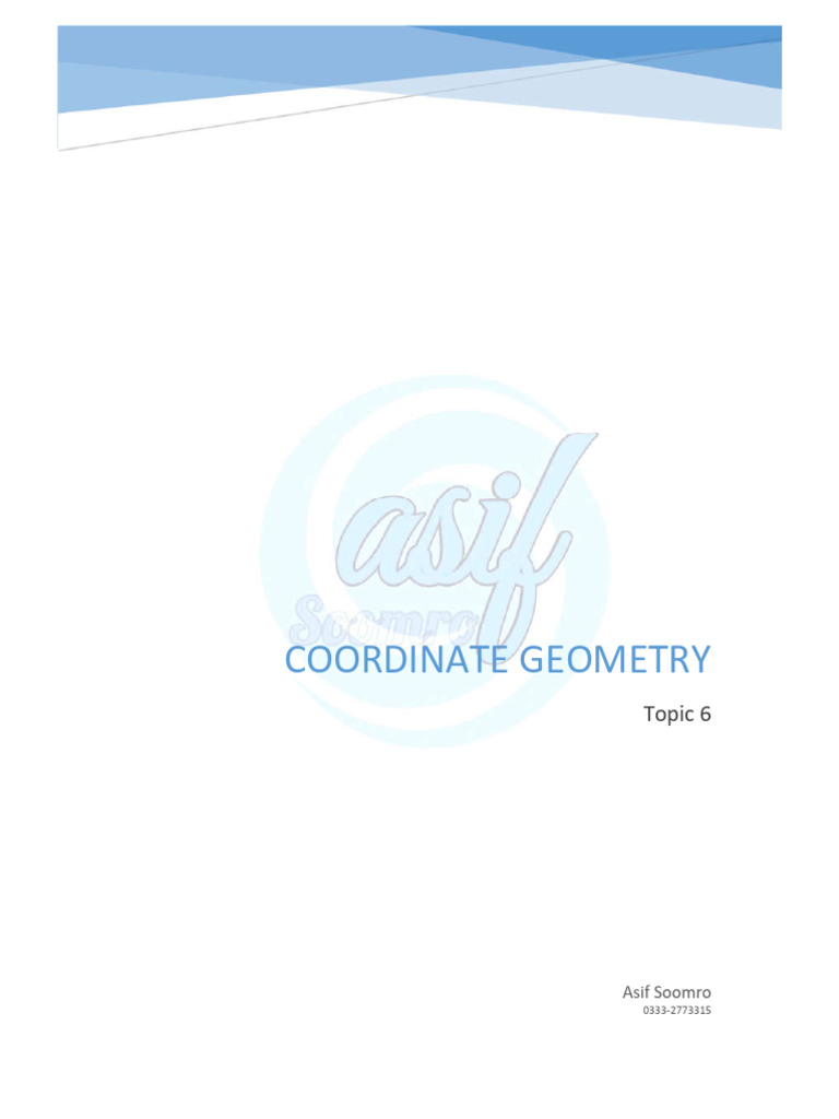 Coordinate Geometry Problems and Solutions | PDF | Equations | Algebra