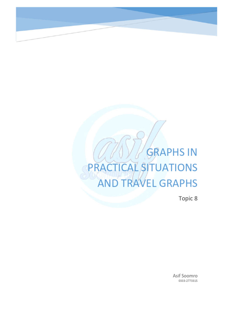 Topic 8 Graphs in Practical Situations and Travel Graphs | PDF | Speed ...