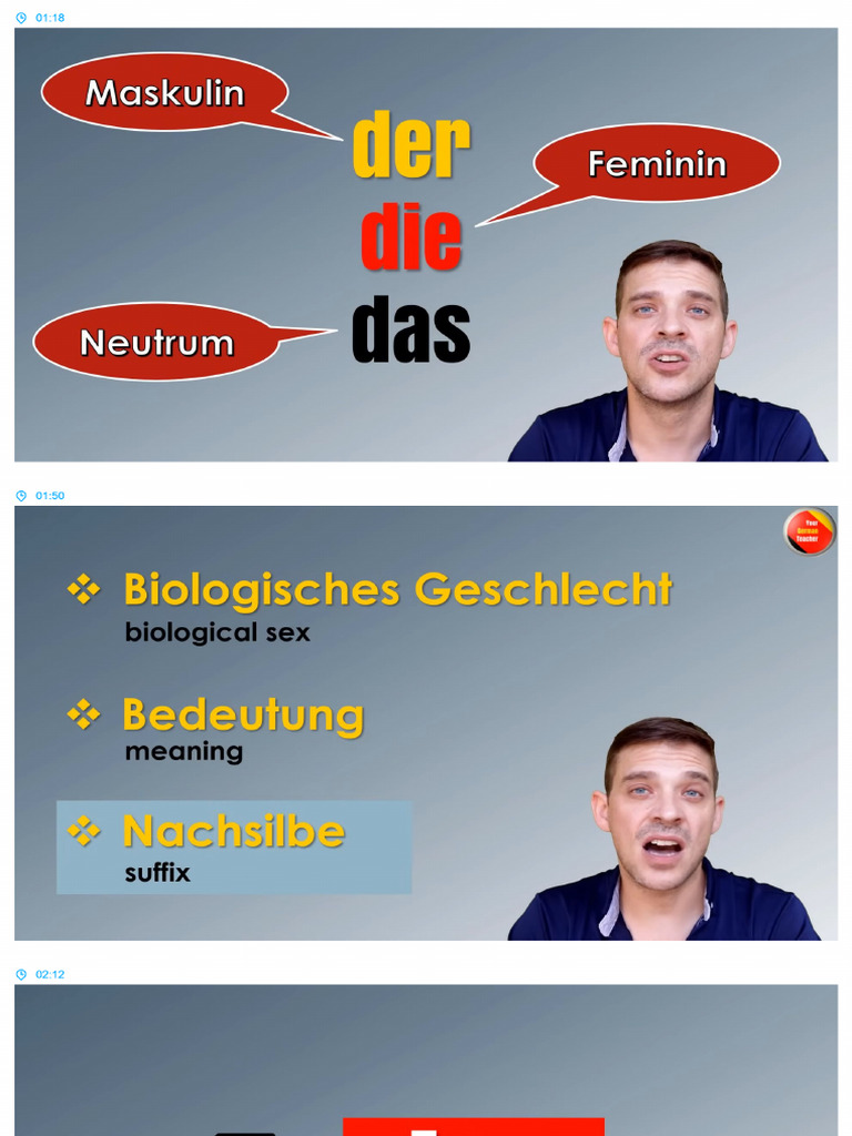 Der Die Das - German Genders | PDF