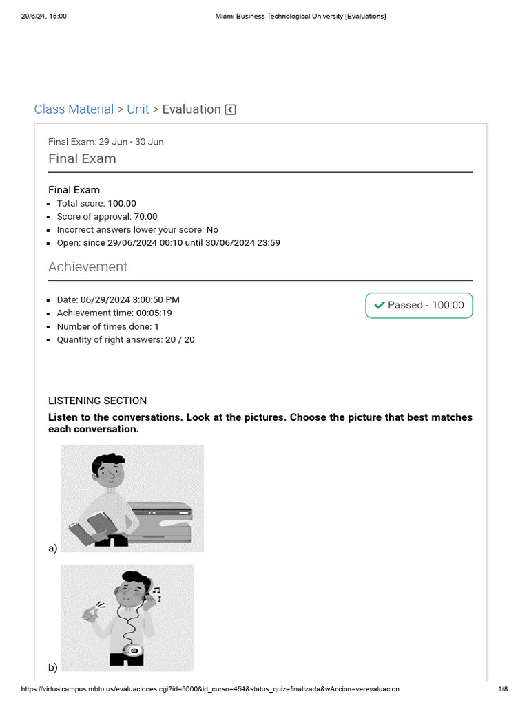 examen en ingles final | PDF | Printer (Computing)