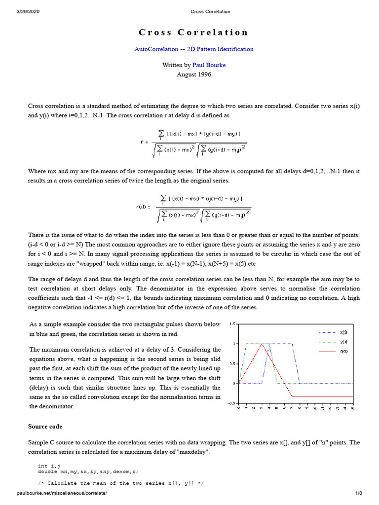 Cross Correlation NICE | PDF | Signal Processing | Statistical Analysis