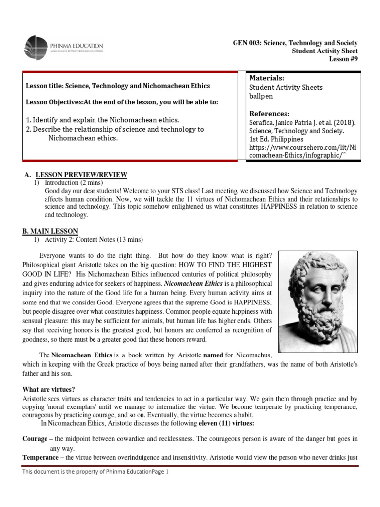 Gen 003 Lesson 9 Sts Sas | PDF | Virtue | Courage