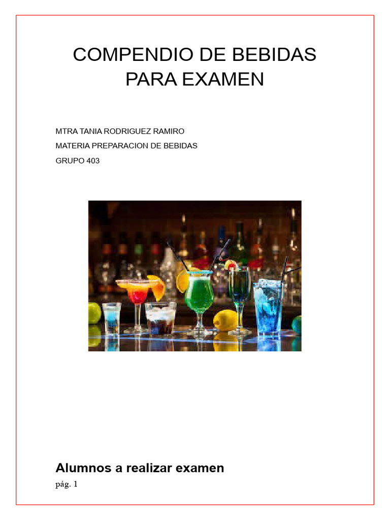 Compendio Bebidas.. | PDF | Bebida