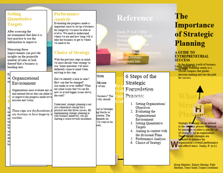 Strategic Planning: 6 Steps to Success | PDF | Strategic Planning ...
