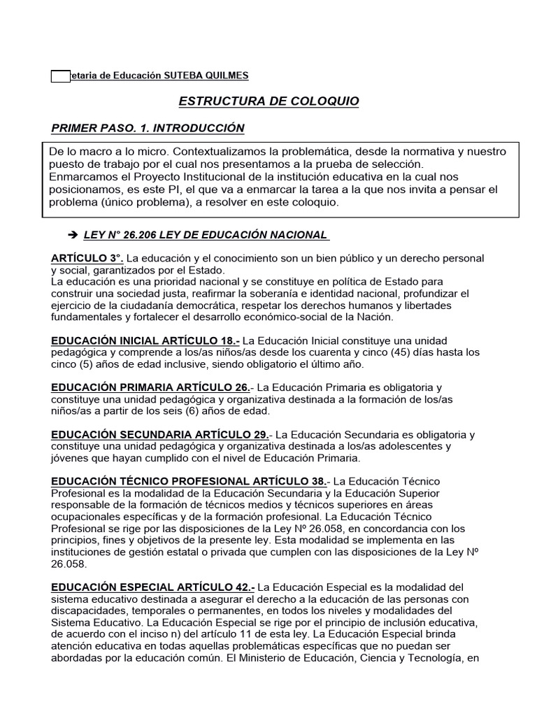 Estructura Del Coloquio | PDF | Educación sexual | Enseñando