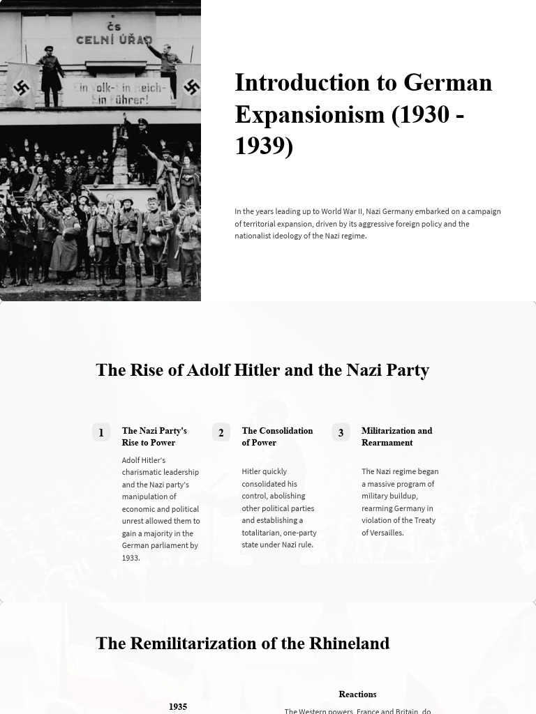 Introduction To German Expansionism 1930 1939 | PDF | Nazi Germany ...