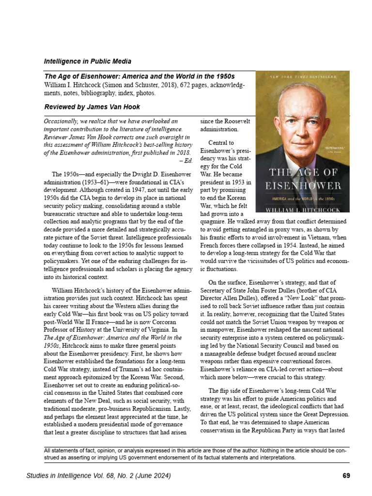 Review-The-Age-of-Eisenhower | PDF | Central Intelligence Agency | Dwight D. Eisenhower