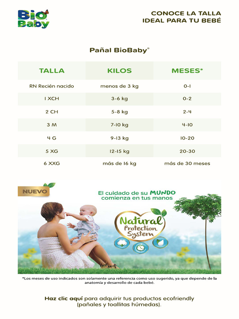 BioBaby TablaDeTallas2022 M 04 | PDF