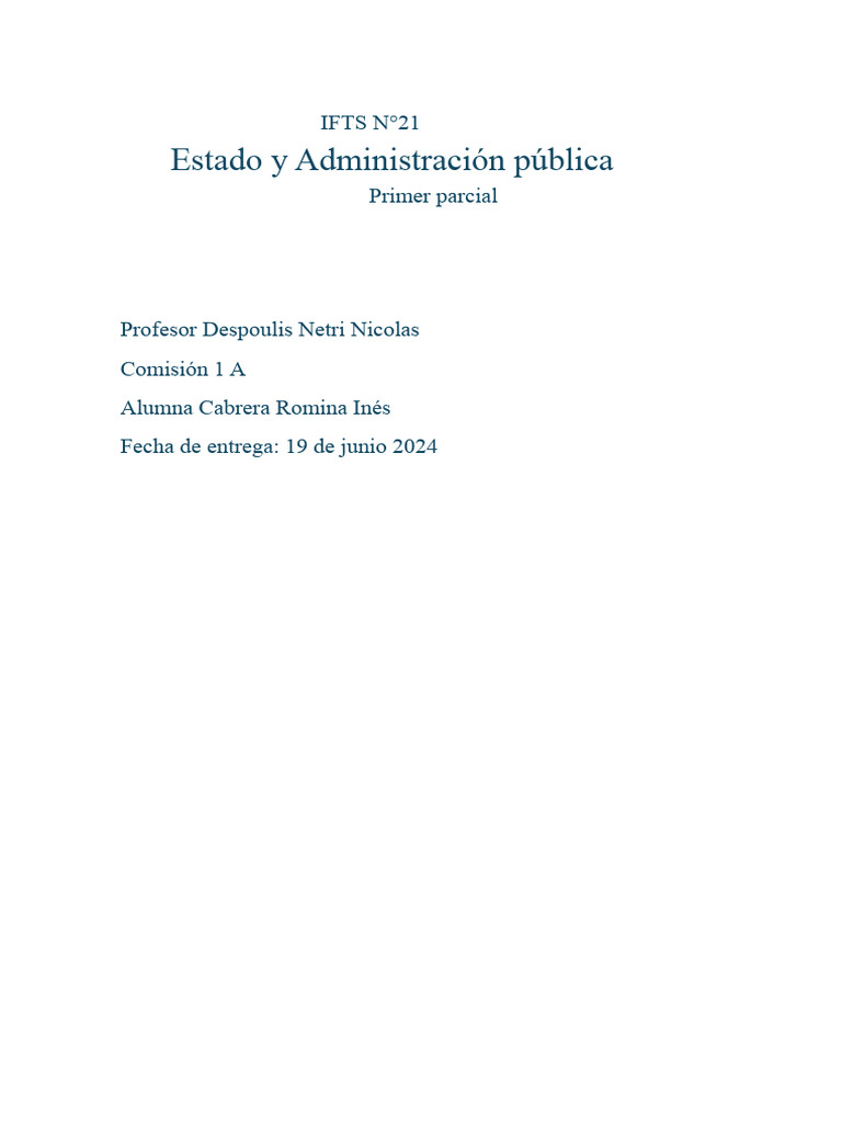 Estado y Administracion Comision 1 | PDF | Estado (política) | Judicaturas