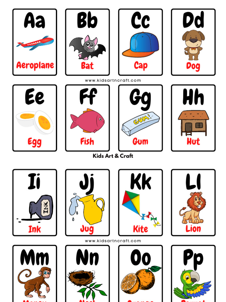 A To Z Alphabet Flashcards For Preschoolers | PDF