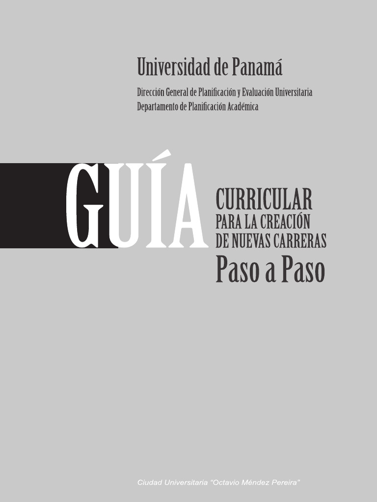 Guia Curricular Creacion Carreras Nuevas | PDF | Maestros