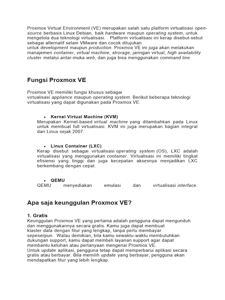 Materi - Proxmox Ve | PDF