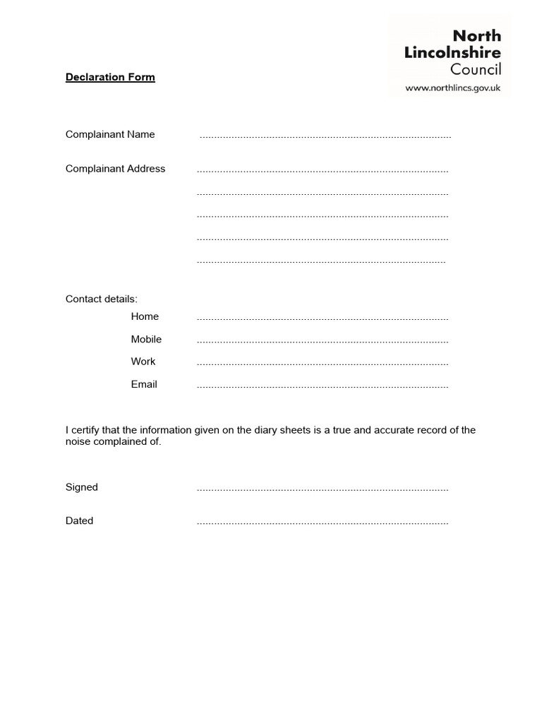 Noise Diary Sheets 2018 A | PDF | Hearing | Noise