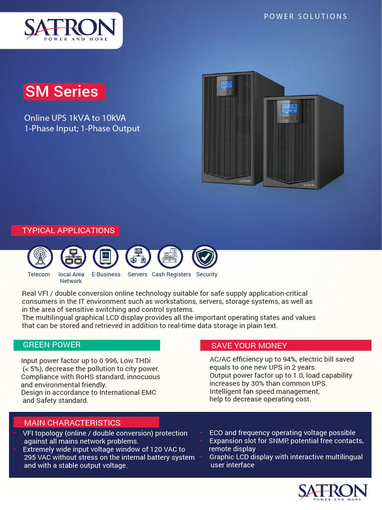Satron SM Series Brochure | PDF | Computing | Information Technology