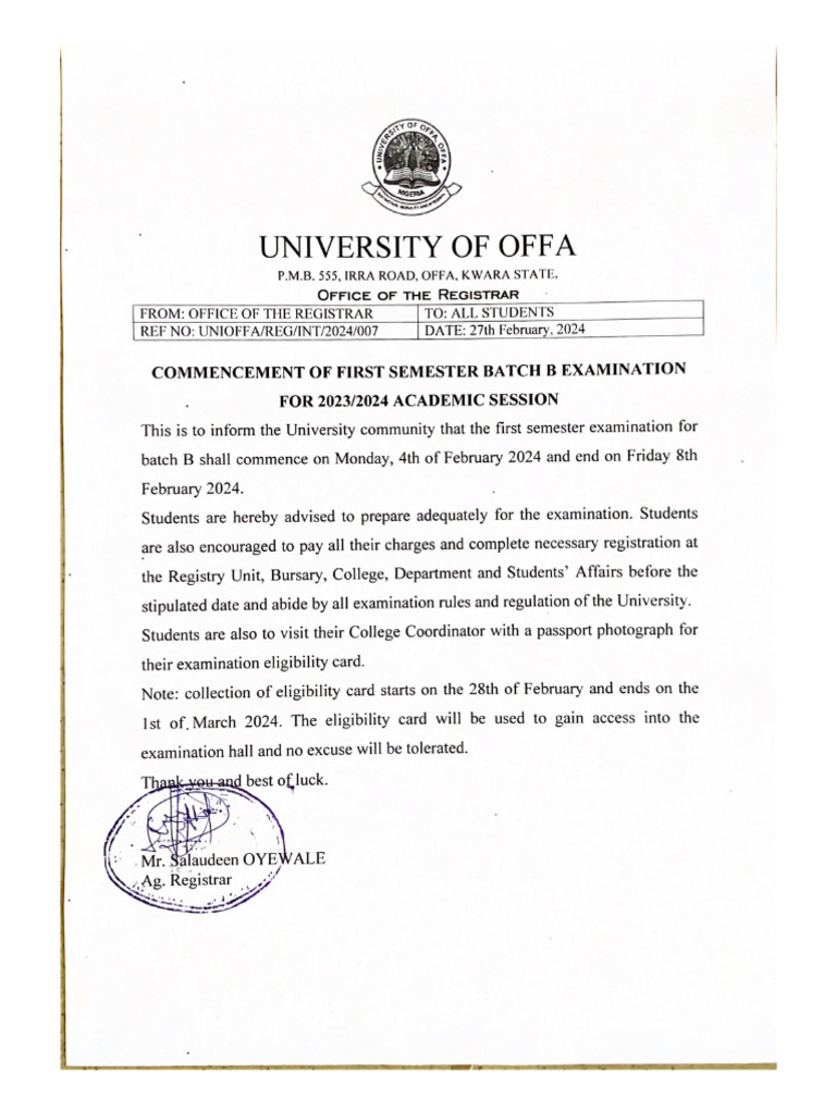 University of Offa | PDF