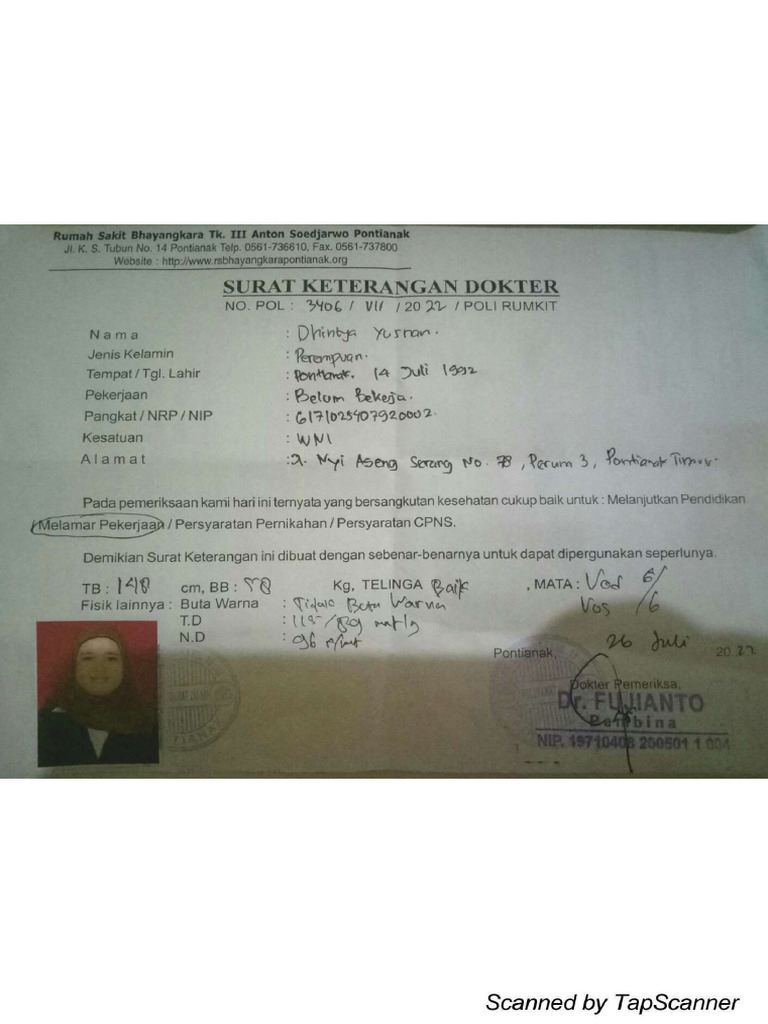 Surat SKD - Halaman - 1 | PDF