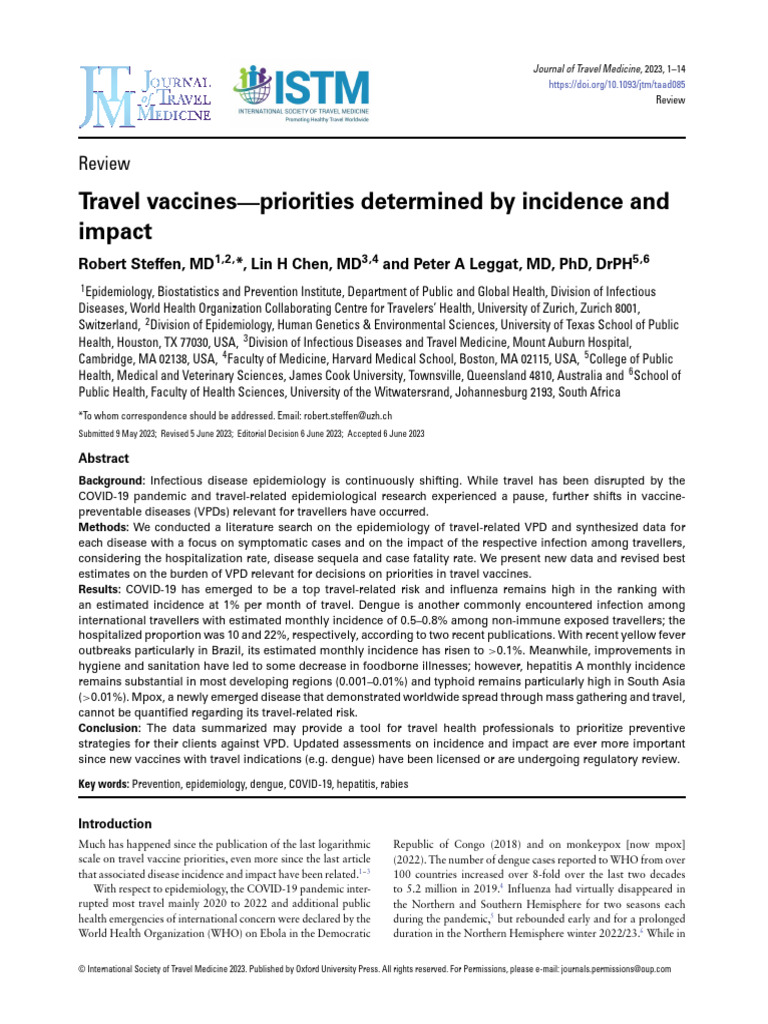 Travel Immunization Insights for Salinas | PDF | Rabies | Hepatitis