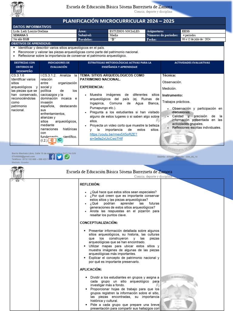 Semana 5 - Eess - 08 A 12 - Junio - 24 | PDF | Aprendizaje | Science