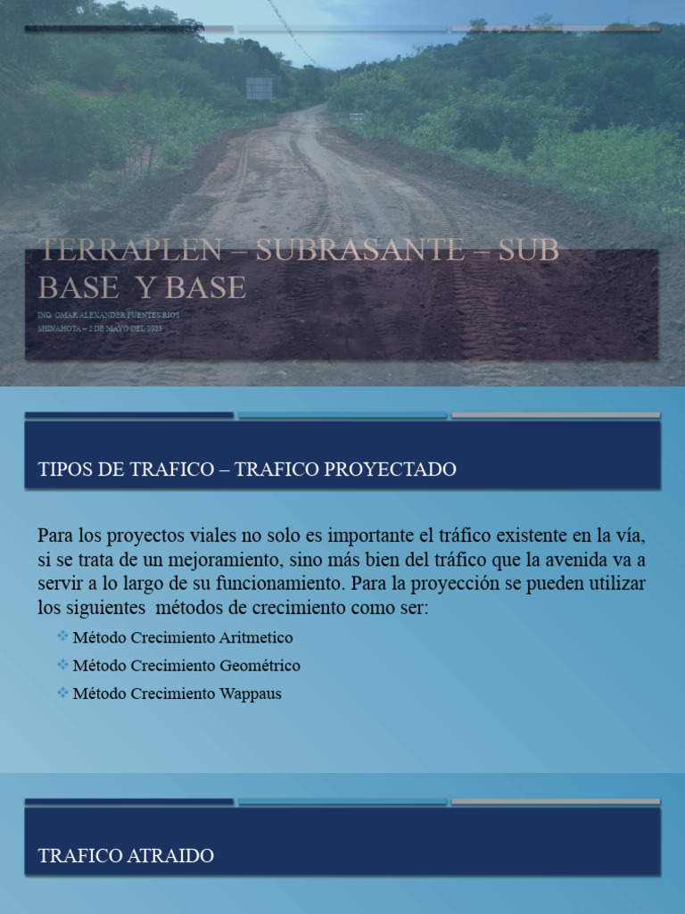 Terraplen - Subrasante - Sub Base y Base | PDF | La carretera | Camión