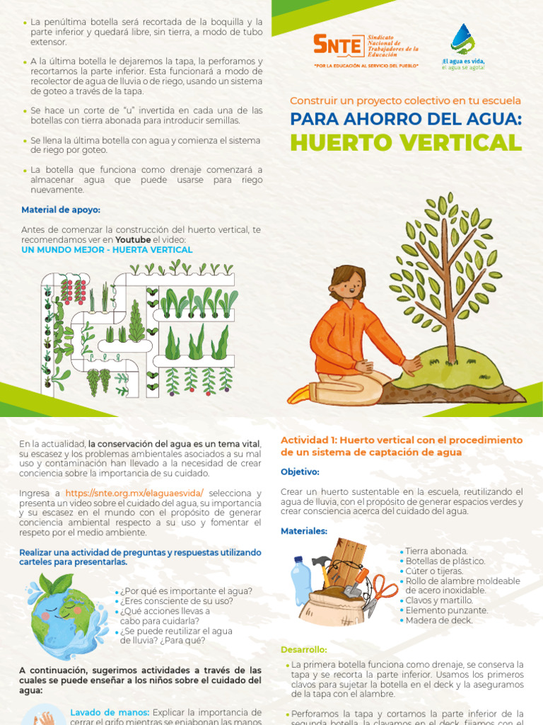 DIPTICO-Agua-Huerto-Vertical - 2 | PDF | Riego | Huerta