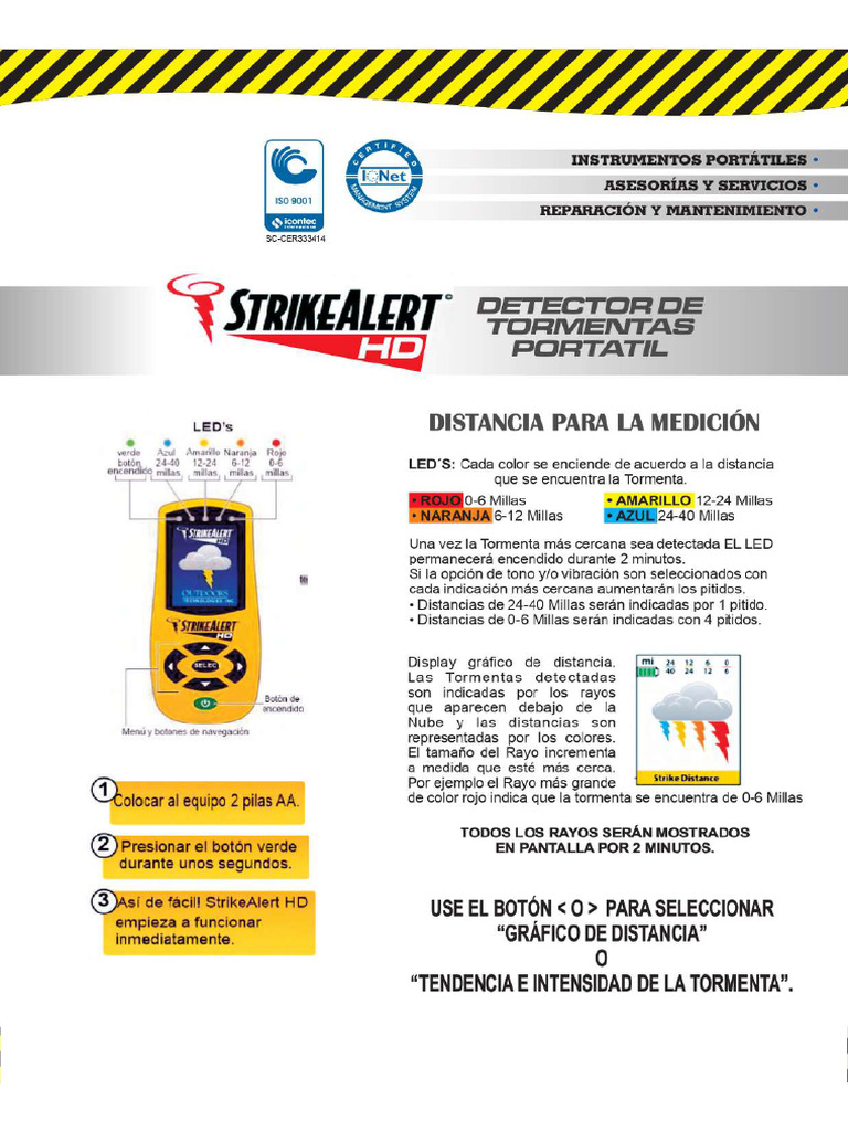 STRIKE-ALERT-HD-3 Detector de Tormentas | PDF