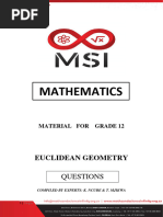 Euclidean Geometry Module Grade 10 | PDF | Circle | Perpendicular