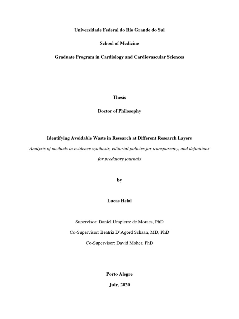 Thesis | PDF | Randomized Controlled Trial | Meta Analysis