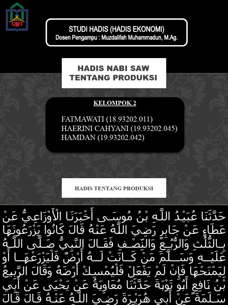 Hadis Nabi tentang Pemanfaatan Tanah | PDF