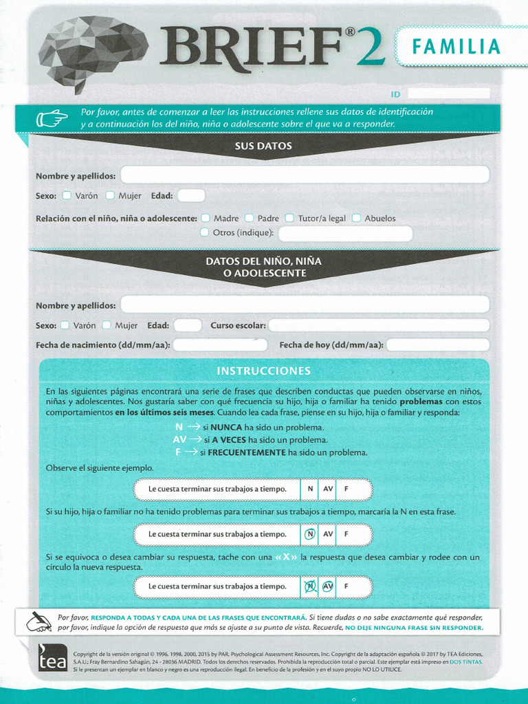 Brief2 Cuestionario Familia | PDF