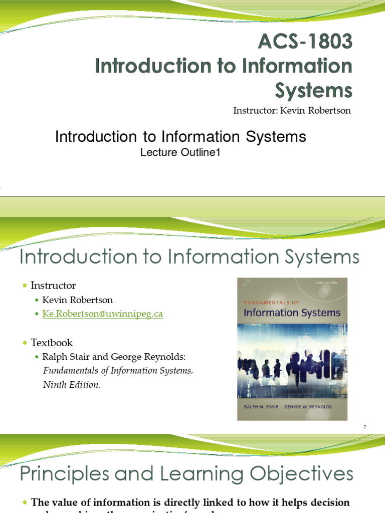 Introduction To Information Systems | PDF | Information System ...