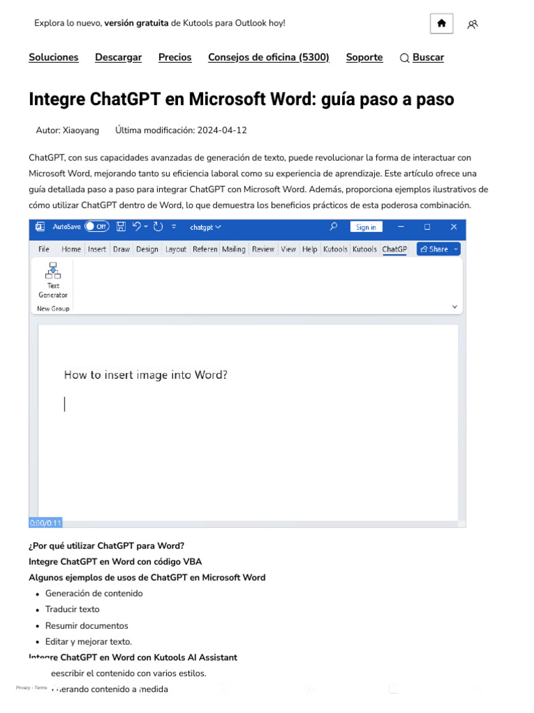 Integración de ChatGPT en Microsoft Word | PDF | Microsoft Word ...