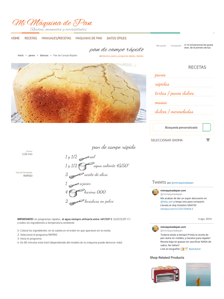 Pan de Campo Rápido en 80 Minutos | PDF | Panes | Cocinando