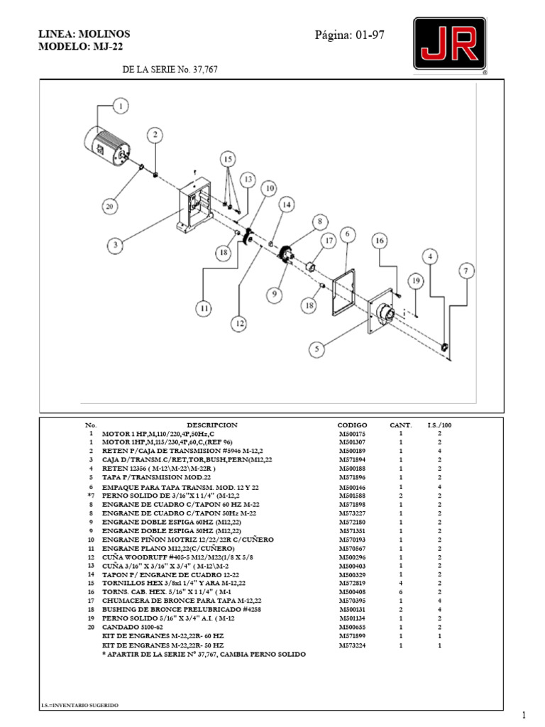 Molino JR Mj22 | PDF