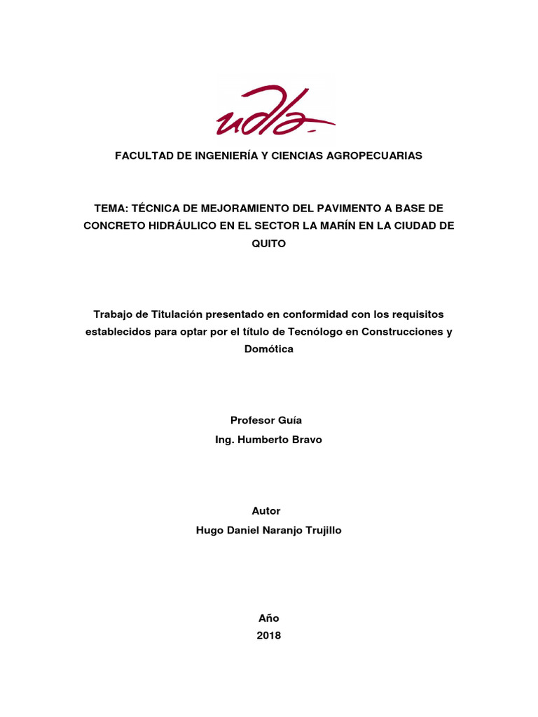 Udla Ec TTCD 2018 14 | PDF | Hormigón | Cemento