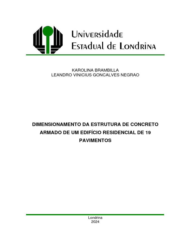 Memorial Descritivo (Karolina e Leandro) | PDF | Flexão (Física) | Viga