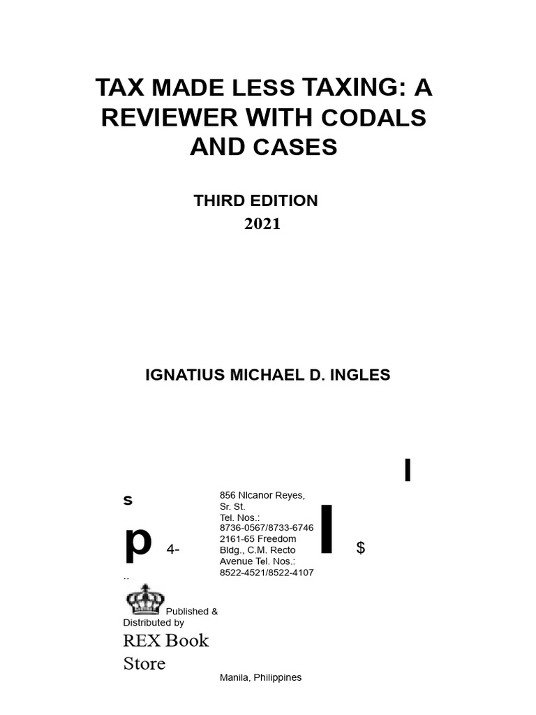 Ingles Tax Made Less Taxing 2021 | PDF | Taxes | Value Added Tax