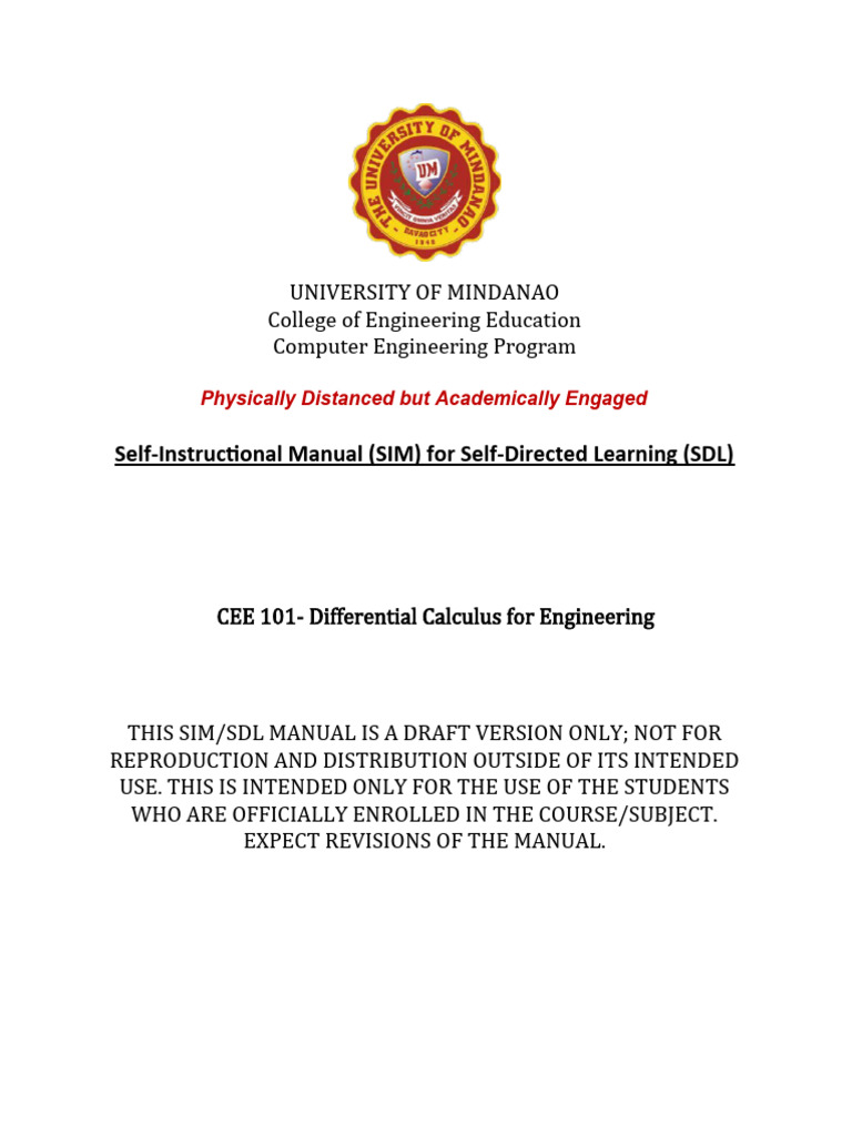 Differential Calculus for Engineers | PDF | Function (Mathematics ...