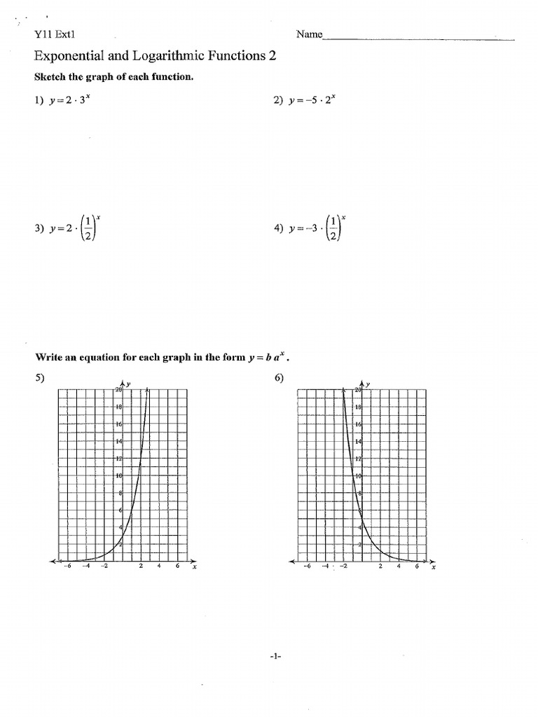Exp and Log Functions 2 | PDF