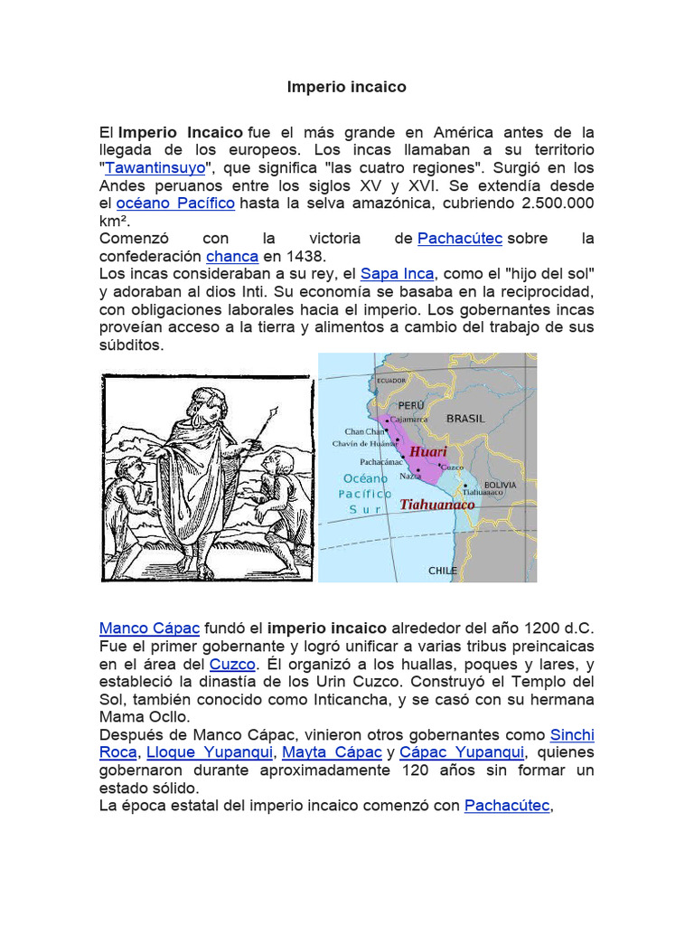 Imperio Incaico | PDF | Imperio Inca | Agricultura