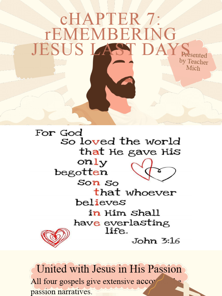Lesson 7: Remembering Jesus Last Days | PDF | Jesus | Christian Belief ...