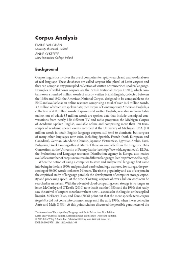 The International Encyclopedia of Language and Social Interaction ...