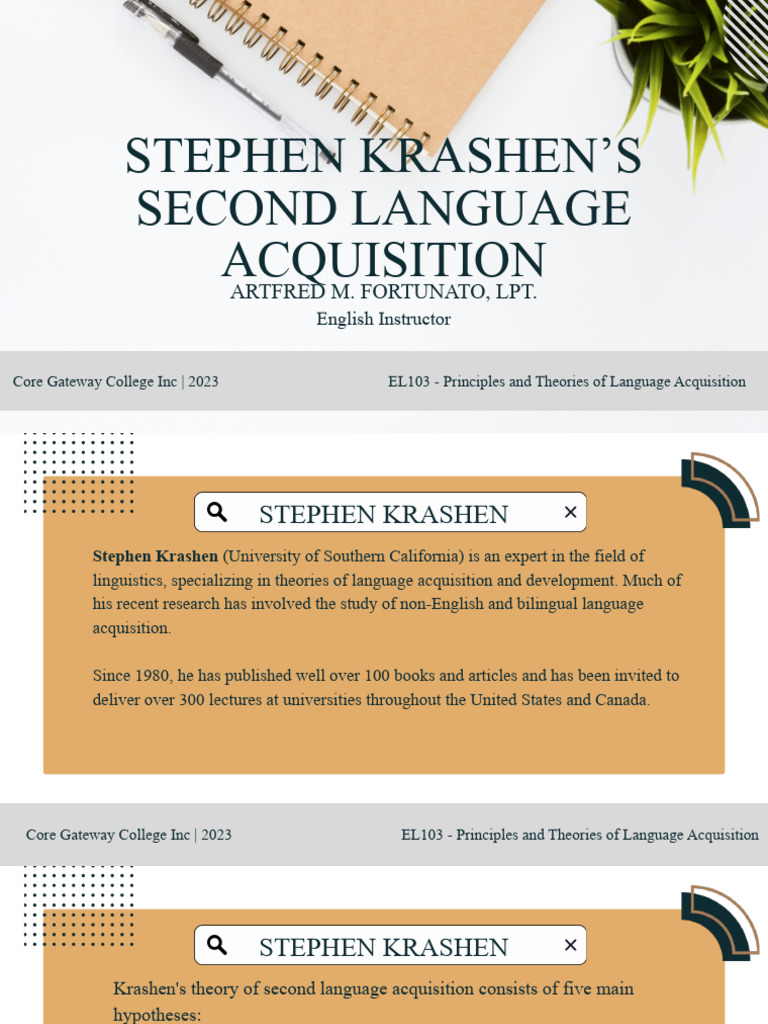 Stephen Krashen's Second Language Acquisition | PDF | Second Language ...