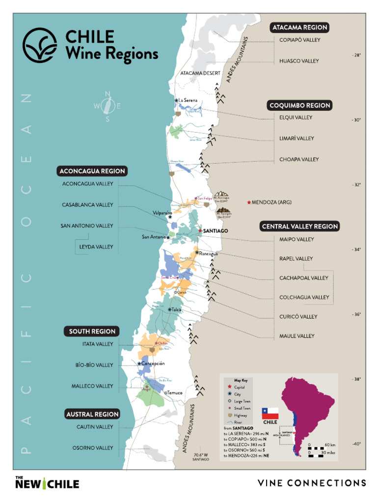 Chile Wine Regions Map Updated | PDF