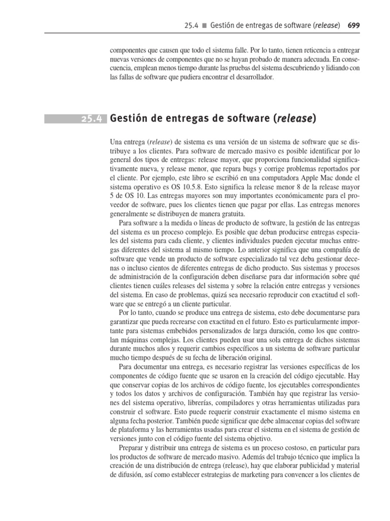 3.5 - 3.7 Gestión de la liberación del software | PDF | Software | Programa de computadora