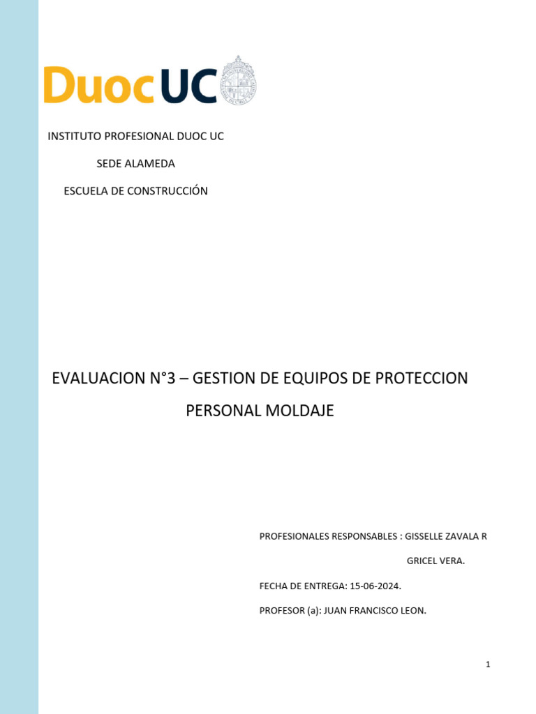 Evaluacion 3 Final Epp | PDF | Riesgo | Seguridad y salud ocupacional