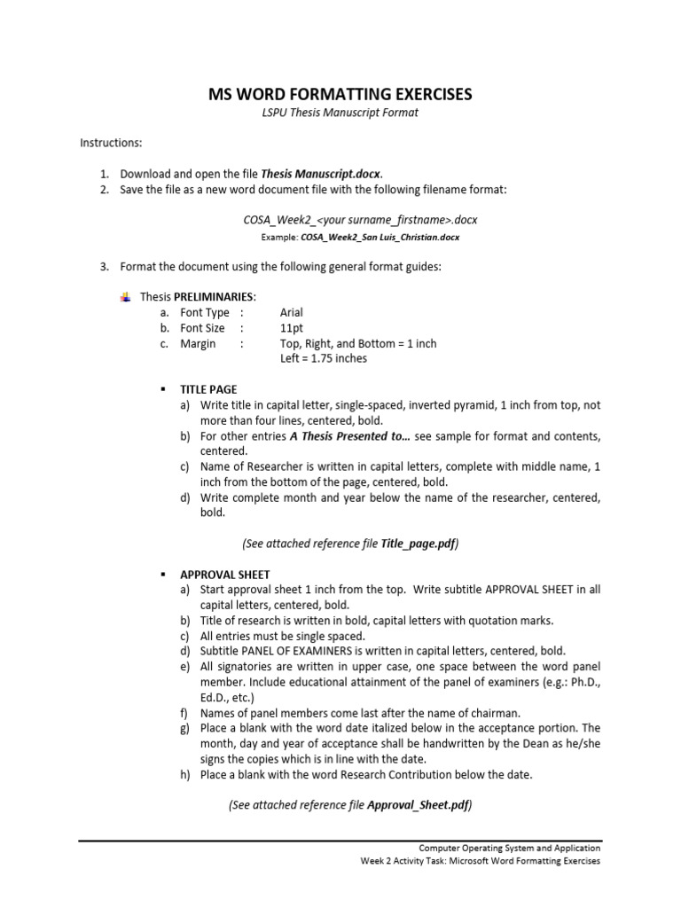 Week 2 Activity MS Word | Download Free PDF | Letter Case | Thesis