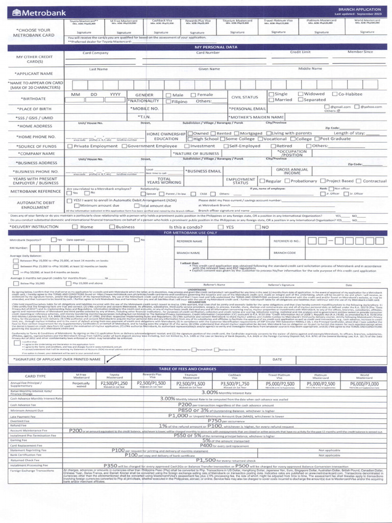MCC Application Form New | PDF