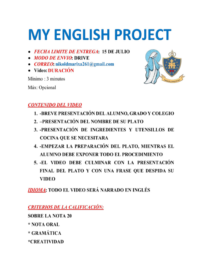My English Project | PDF