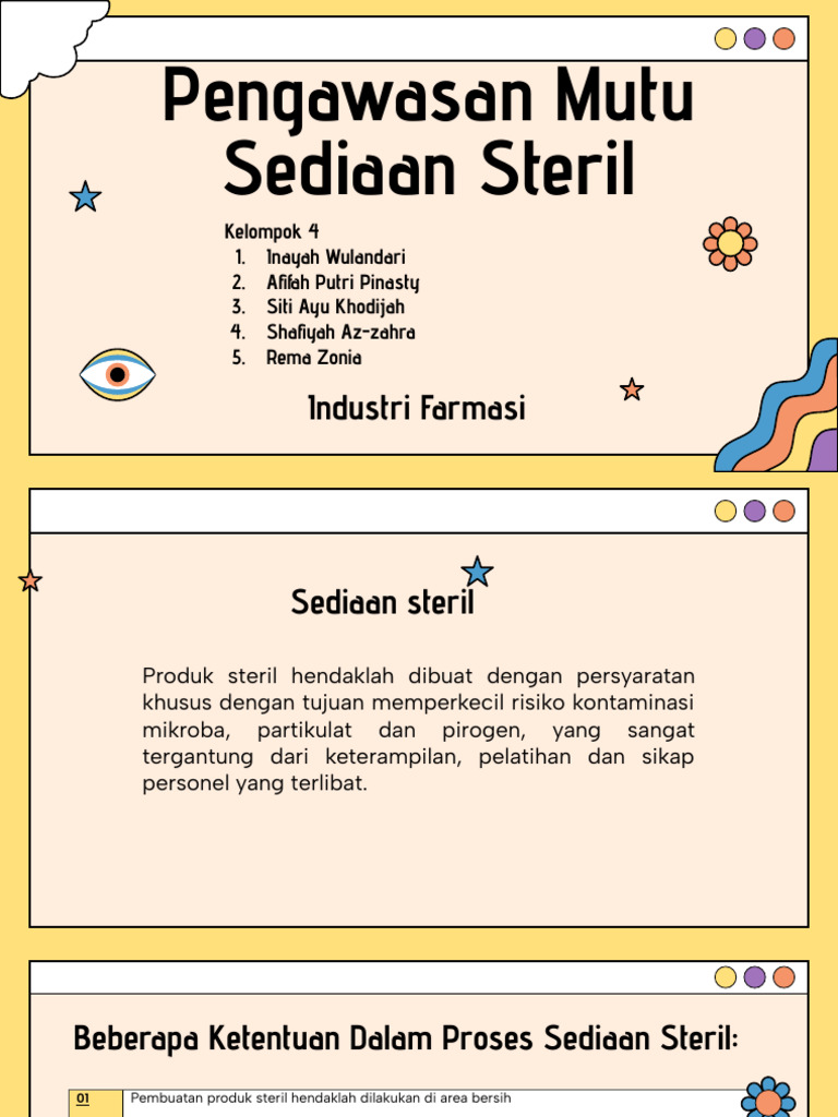 Kelompok 4 - Pengawasan Mutu Sediaan Steril-1 | PDF