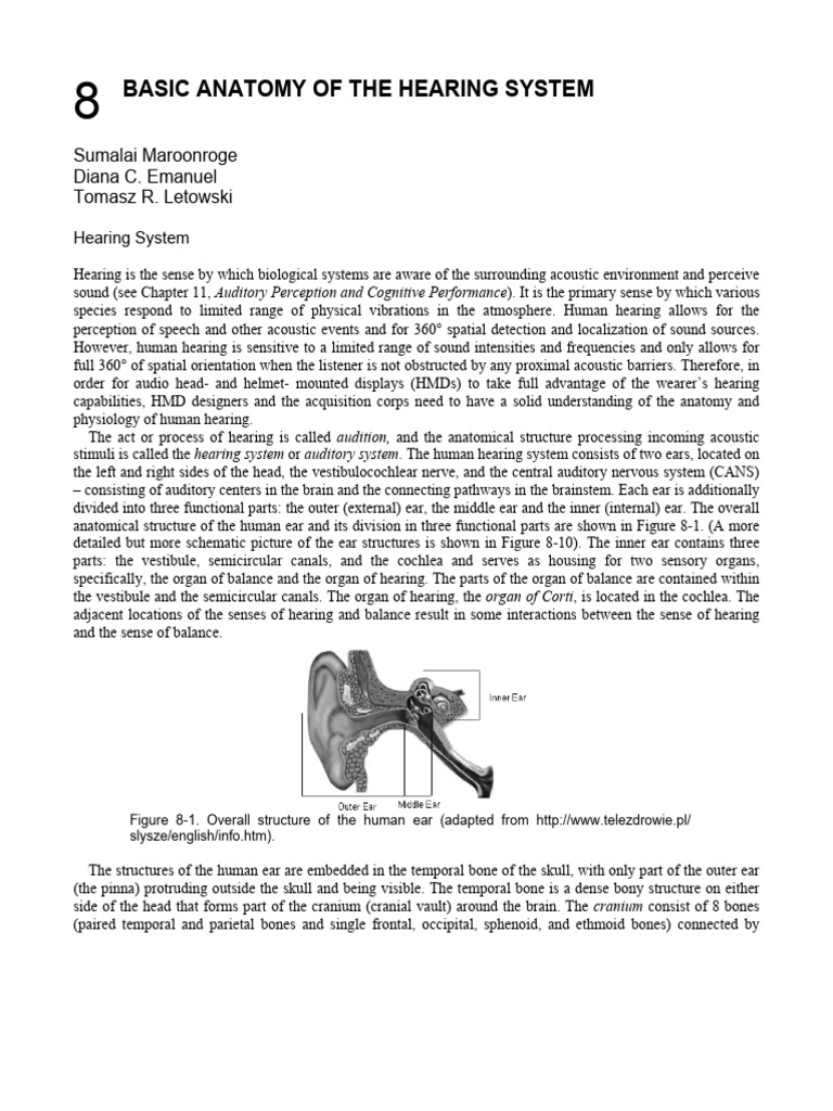 Section 15 Chapter 8 Ear Anatomy | PDF | Skull | Ear